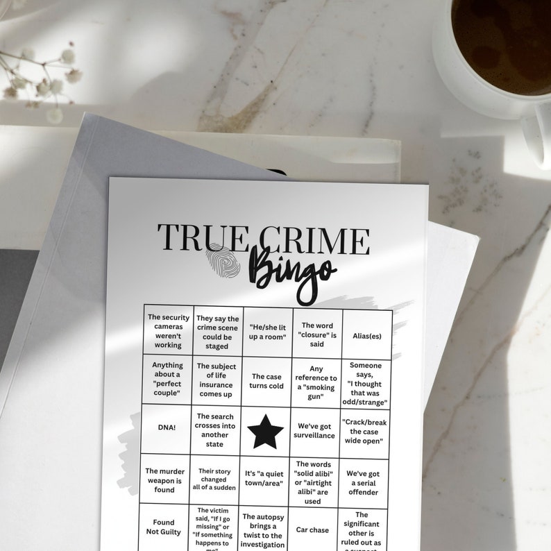 True Crime Bingo - Etsy
