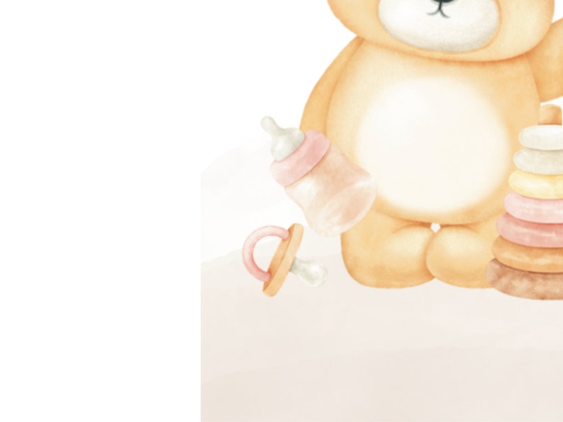 Boho Teddy Bear Print, Boho Nursery Print, Beige Bear Poster, Baby Room ...