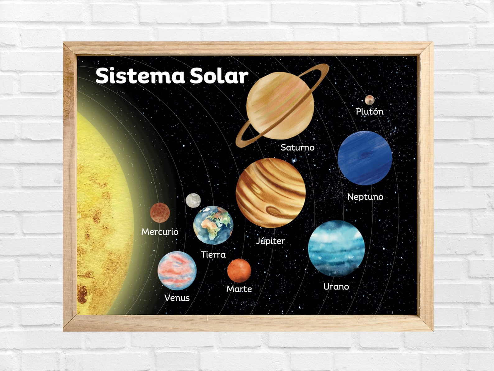 Sistema Solar Poster | Poster Planetas | Lámina Educativa Planetas ...