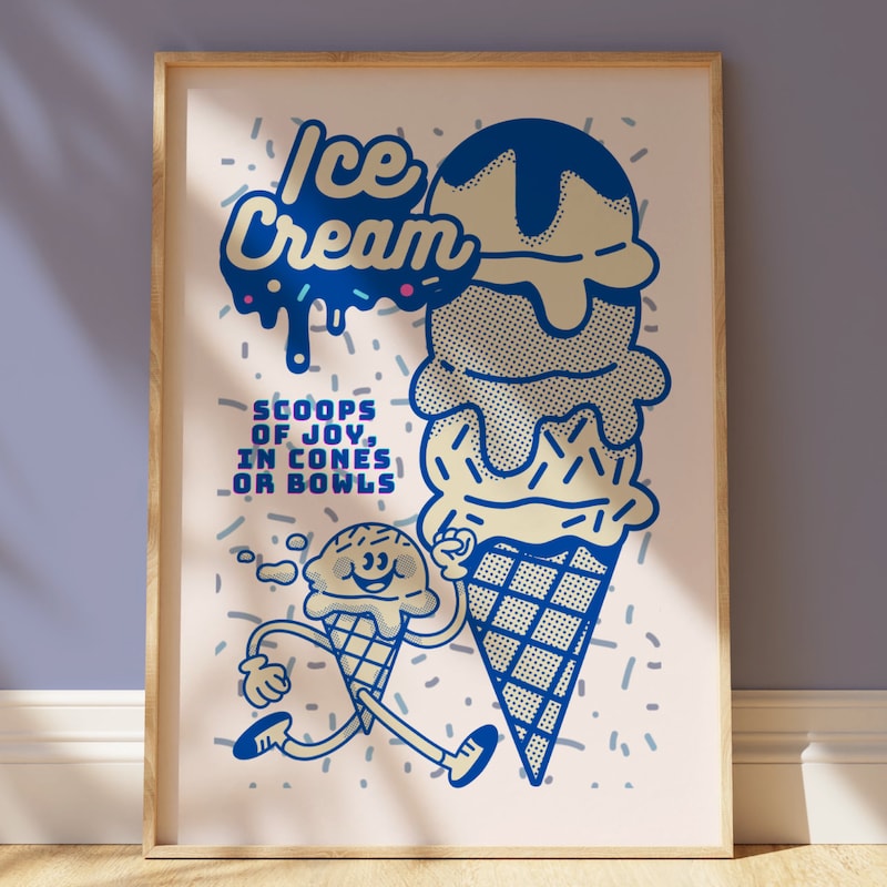 Ice Cream Poster - Etsy