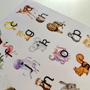 Animal Alphabet Print, Nursery Alphabet Poster, Animal Letters, ABC ...