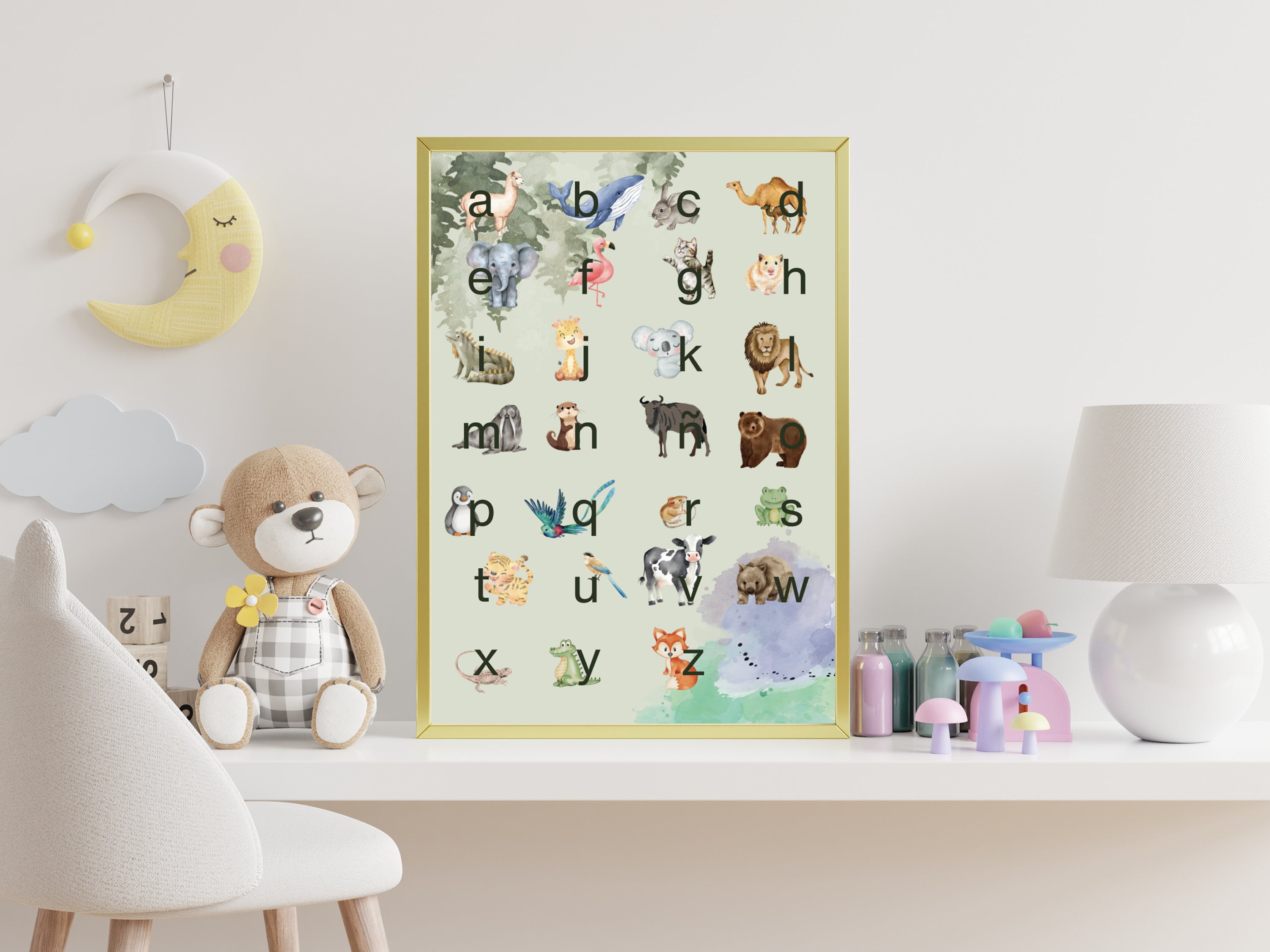 Abecedario Animales Digital / Poster Abecedario Niños / Alfabeto de ...