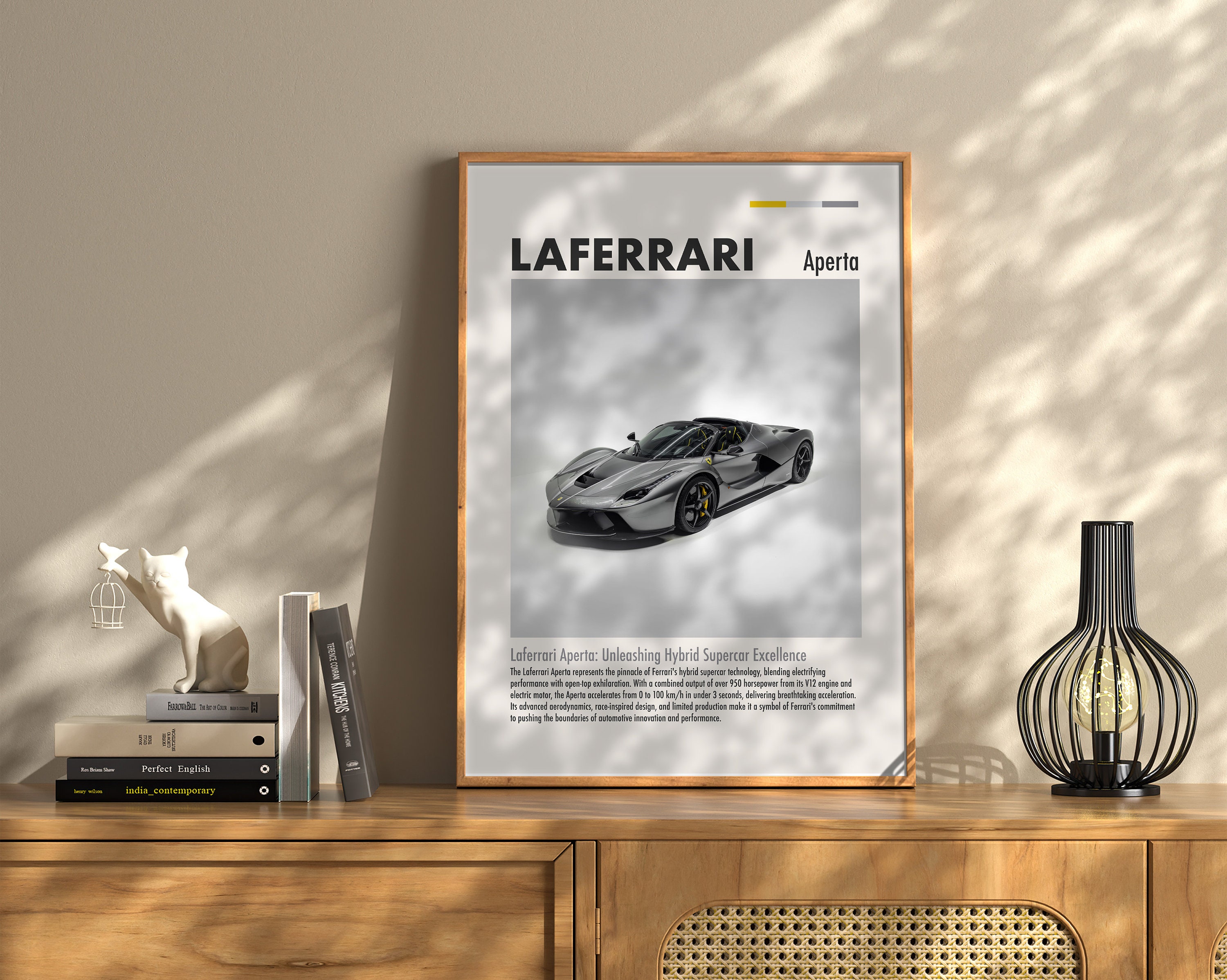 Ferrari Laferrari Poster Hyper Car Wall Art Cool Automotive Posters ...