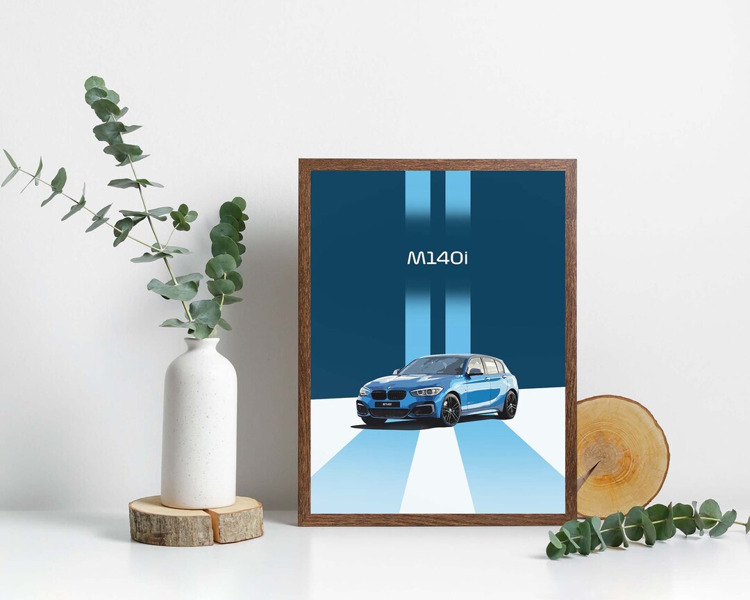 Digital BMW M140i Poster, Bmw M140i Print, Bmw Art, Bmw Car Wall Art ...