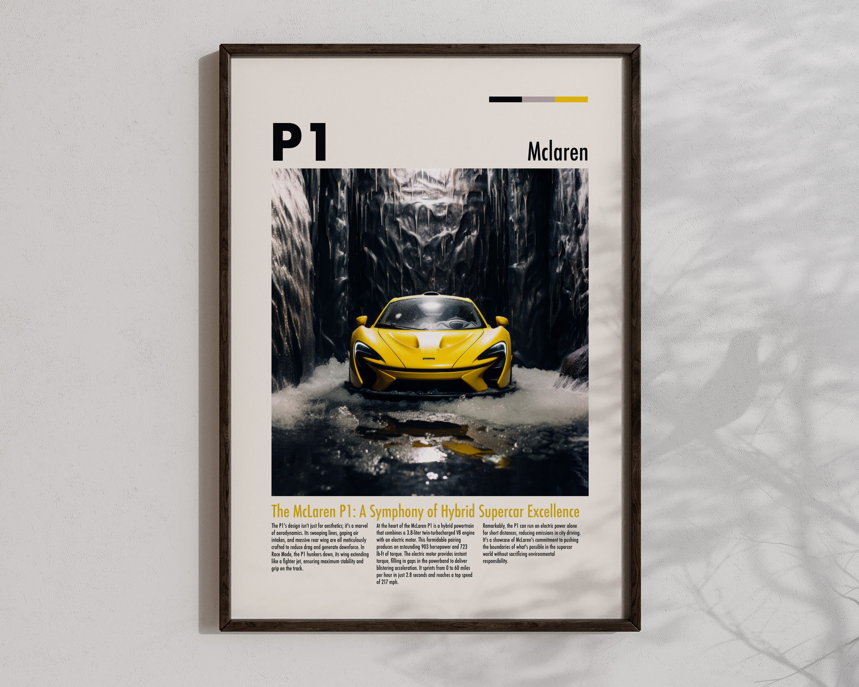 Mclaren P1 Poster Super Car Wall Art Mclaren P1 Artwork Mclaren Decor ...