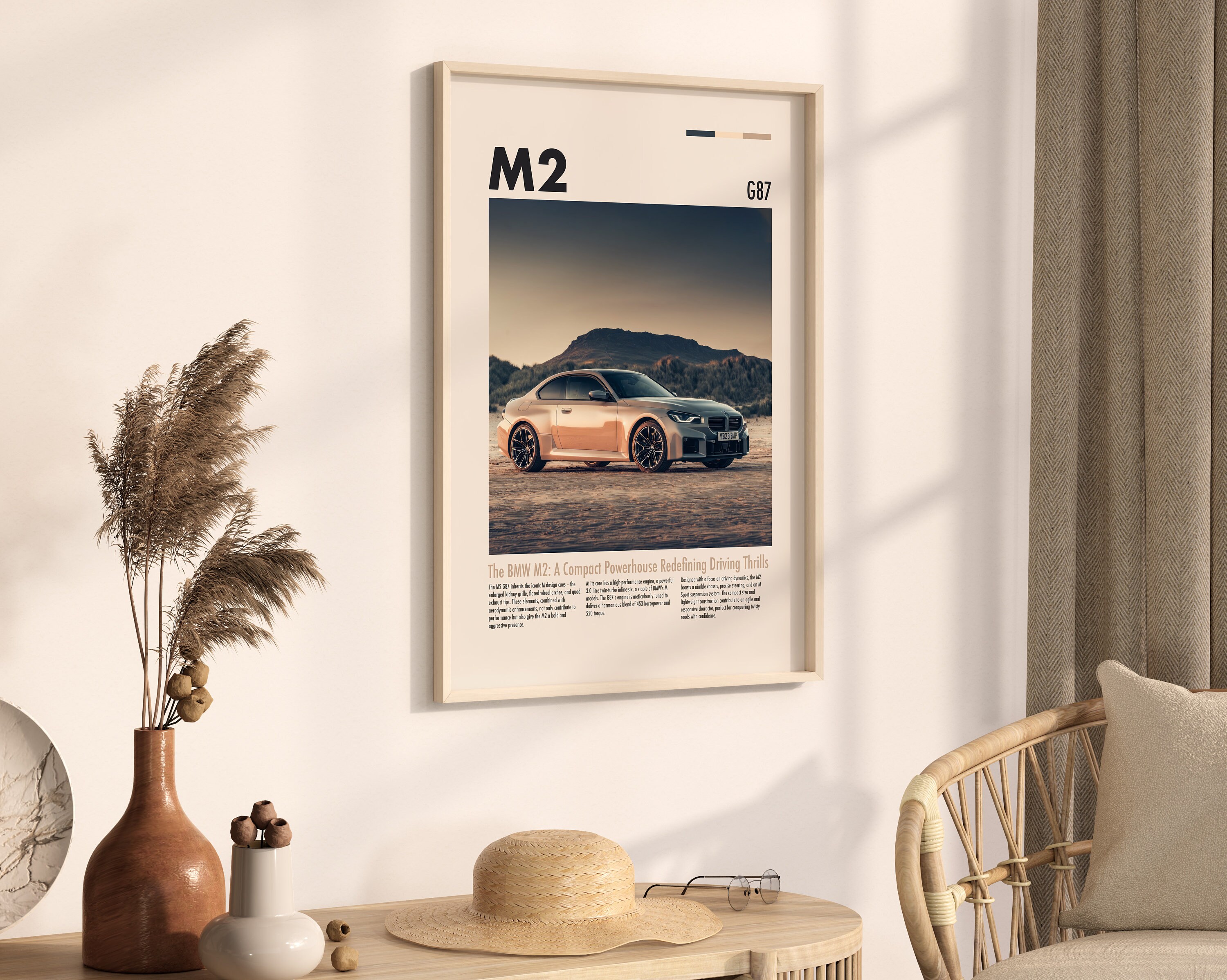 BMW M2 G87 Poster Automotive Home Wall Art Performance Cars Prints Cool BMW Gifts Decorative ...