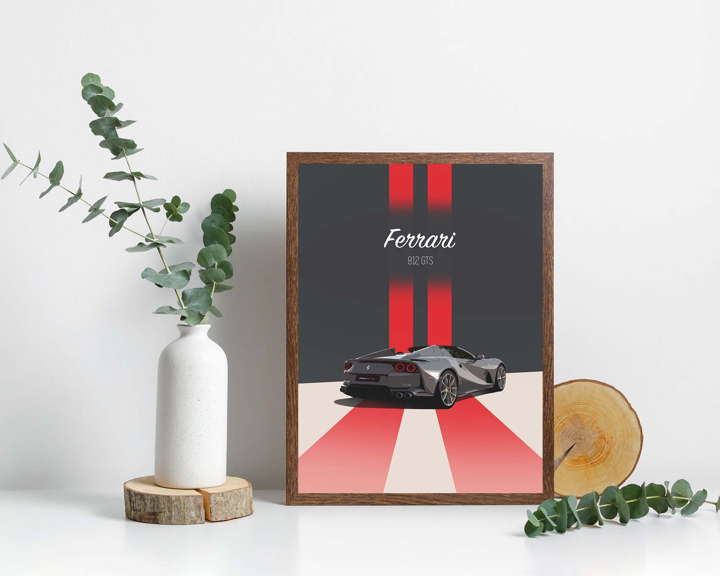 Ferrari 812 Wall Art, Ferrari Poster, Sports Car Wall Art, Super Car ...