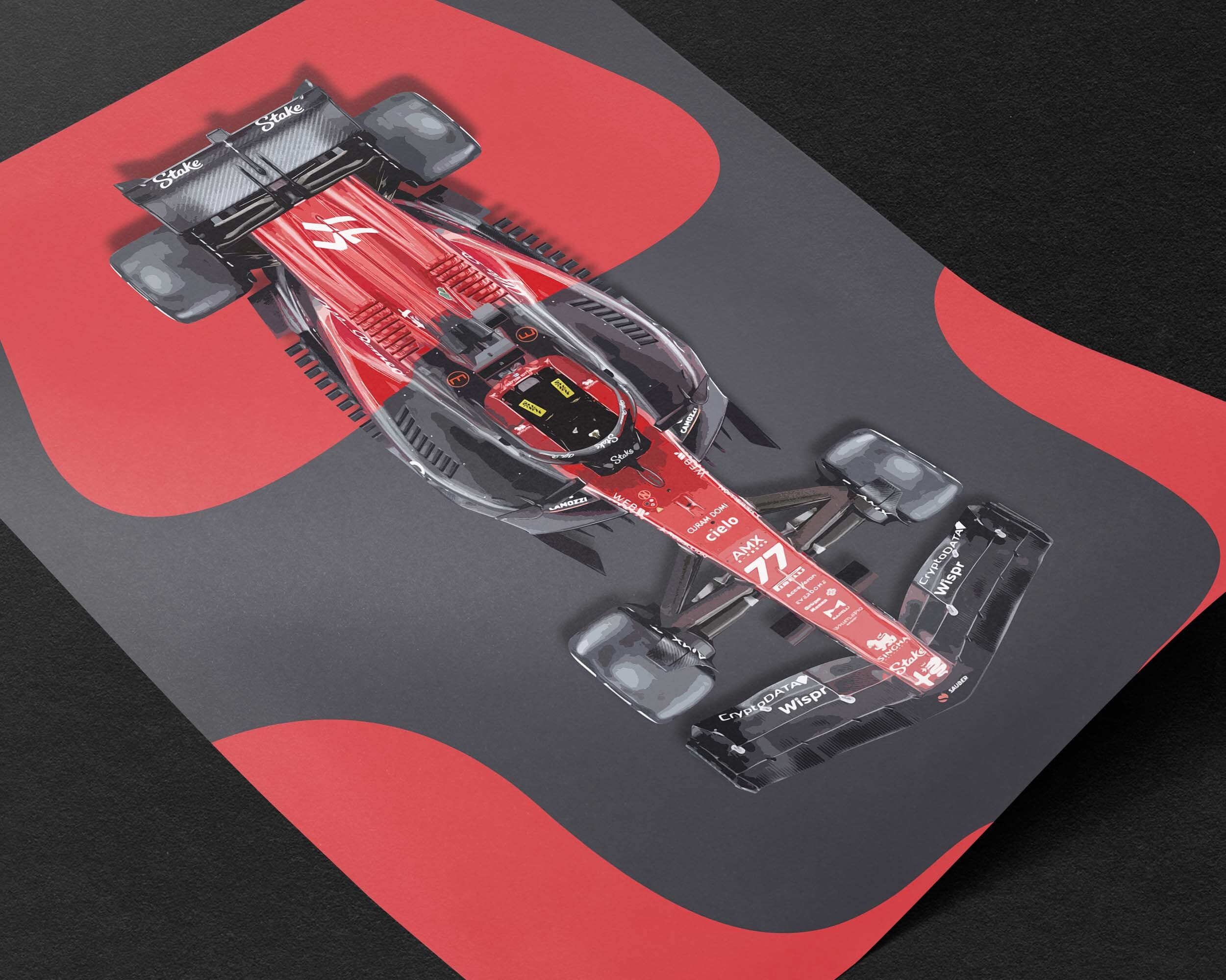 Printable Alfa Romeo F1 Car Wall Art, Valteri Bottas F1 Car Decor ...