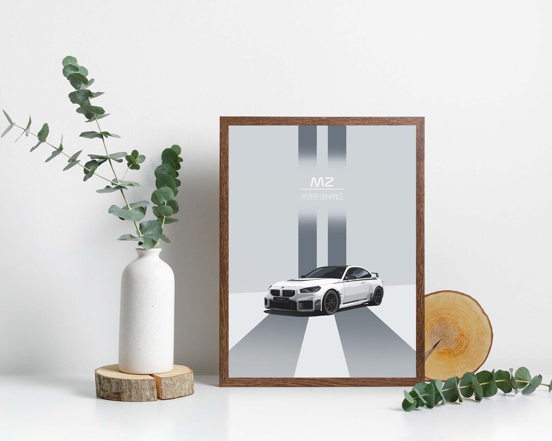 BMW M2 Performance Poster, Bmw M2 Print, Bmw Art, Sports Car Wall Art ...