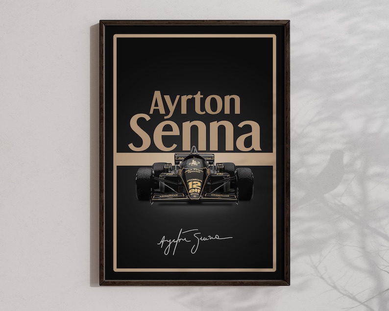 3 in 1 Bundle, Ayrton Senna Poster, Printable Formula 1 Senna Wall Art ...
