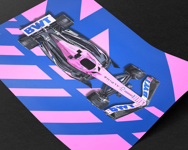 Printable Alpine F1 Car Wall Art F1 Car Decor Formula 1 - Etsy