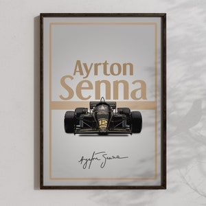 3 in 1 Bundle, Ayrton Senna Poster, Printable Formula 1 Senna Wall Art ...