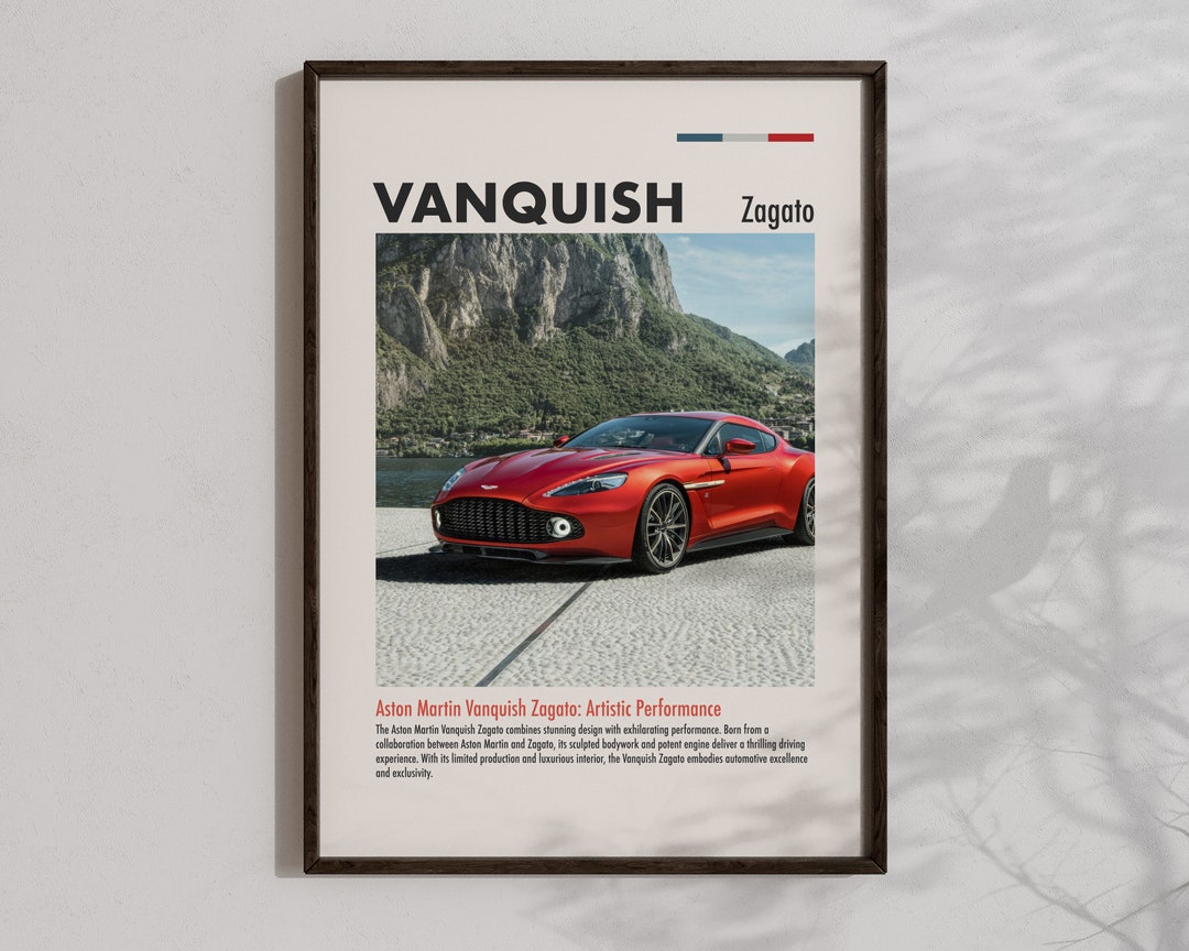 Aston Martin Vanquish Poster Cool Race Car Wall Art Fast Racing Cars ...