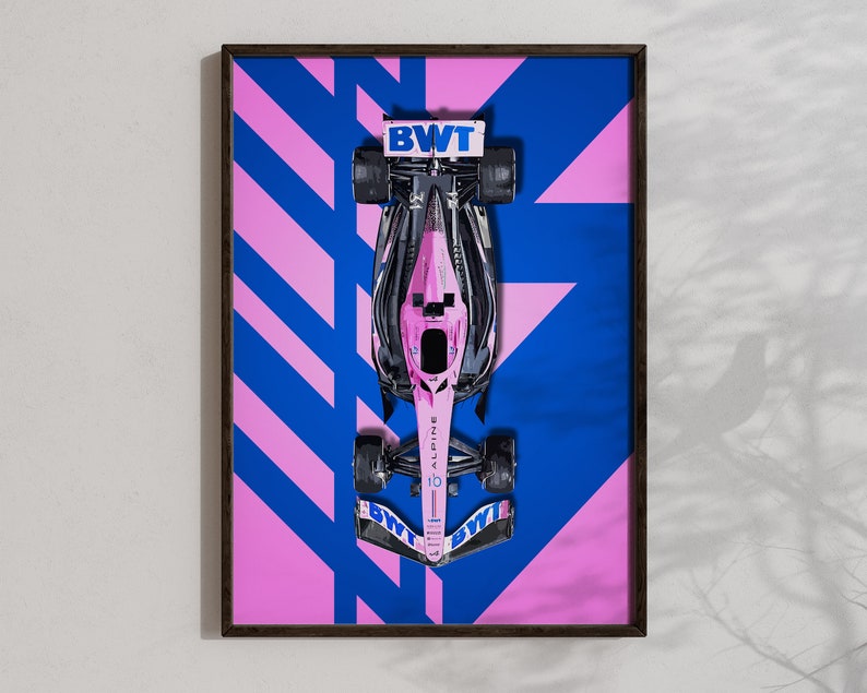 Printable Alpine F1 Car Wall Art, F1 Car Decor, Formula 1 Poster - Etsy