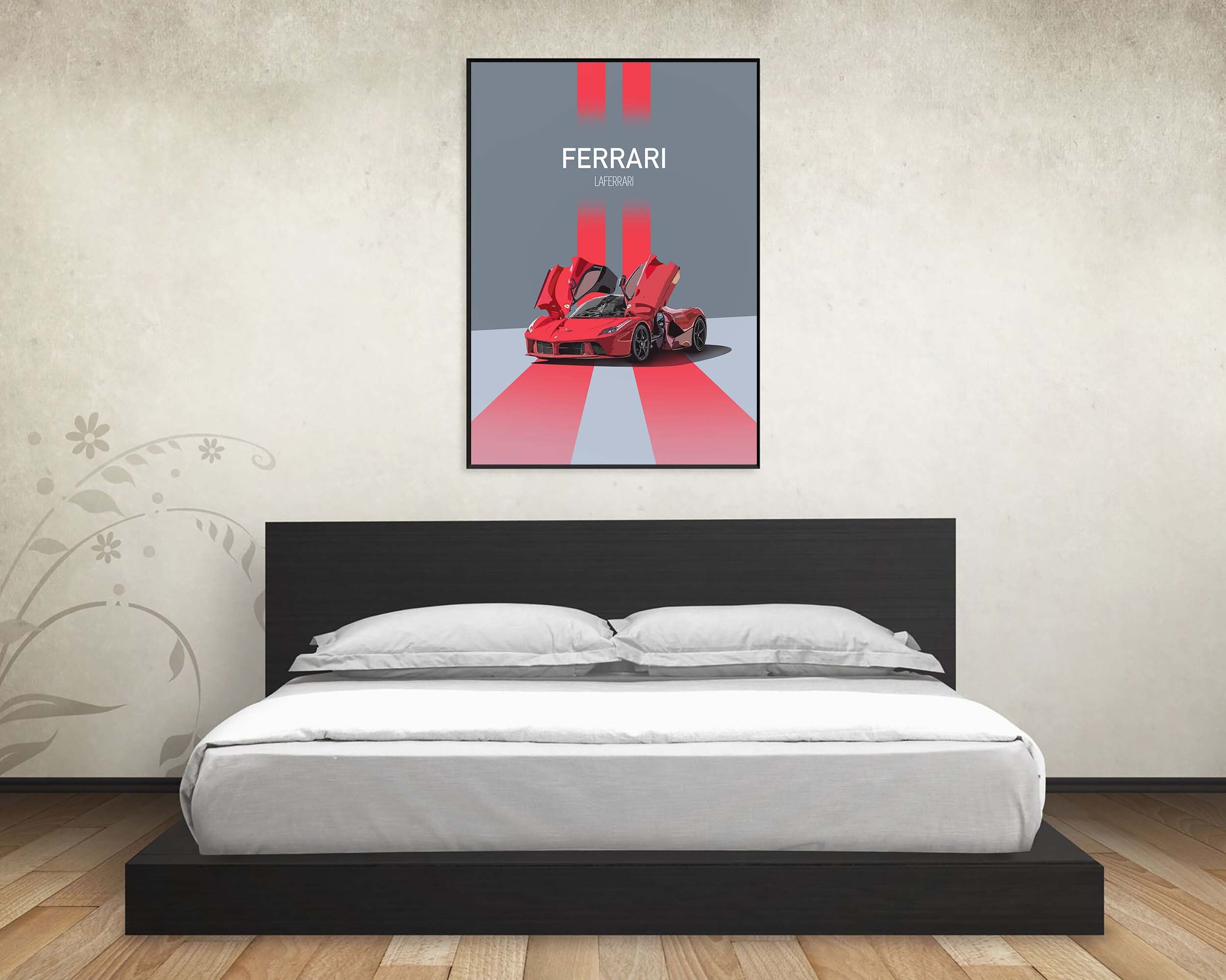 Ferrari Laferrari Hypercar Poster, Printable Ferrari Wall Art ...