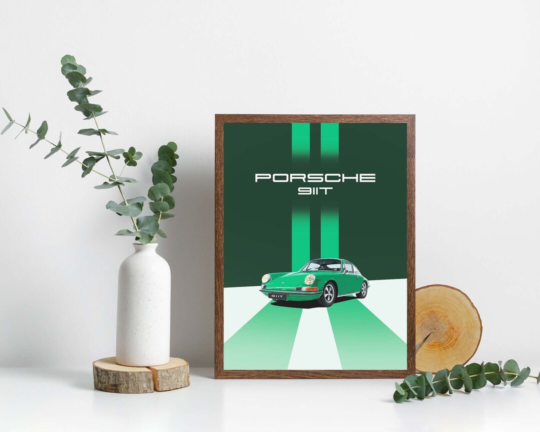 Printable Porsche 911T Wall Art, Porsche Poster, Motorsport Wall Decor ...