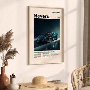 Rimac Nevera Poster Hyper Cars Wall Art Modern Automotive Wall Decoration Electric Futuristic ...