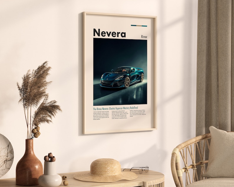 Rimac Nevera Poster Hyper Cars Wall Art Modern Automotive Wall ...