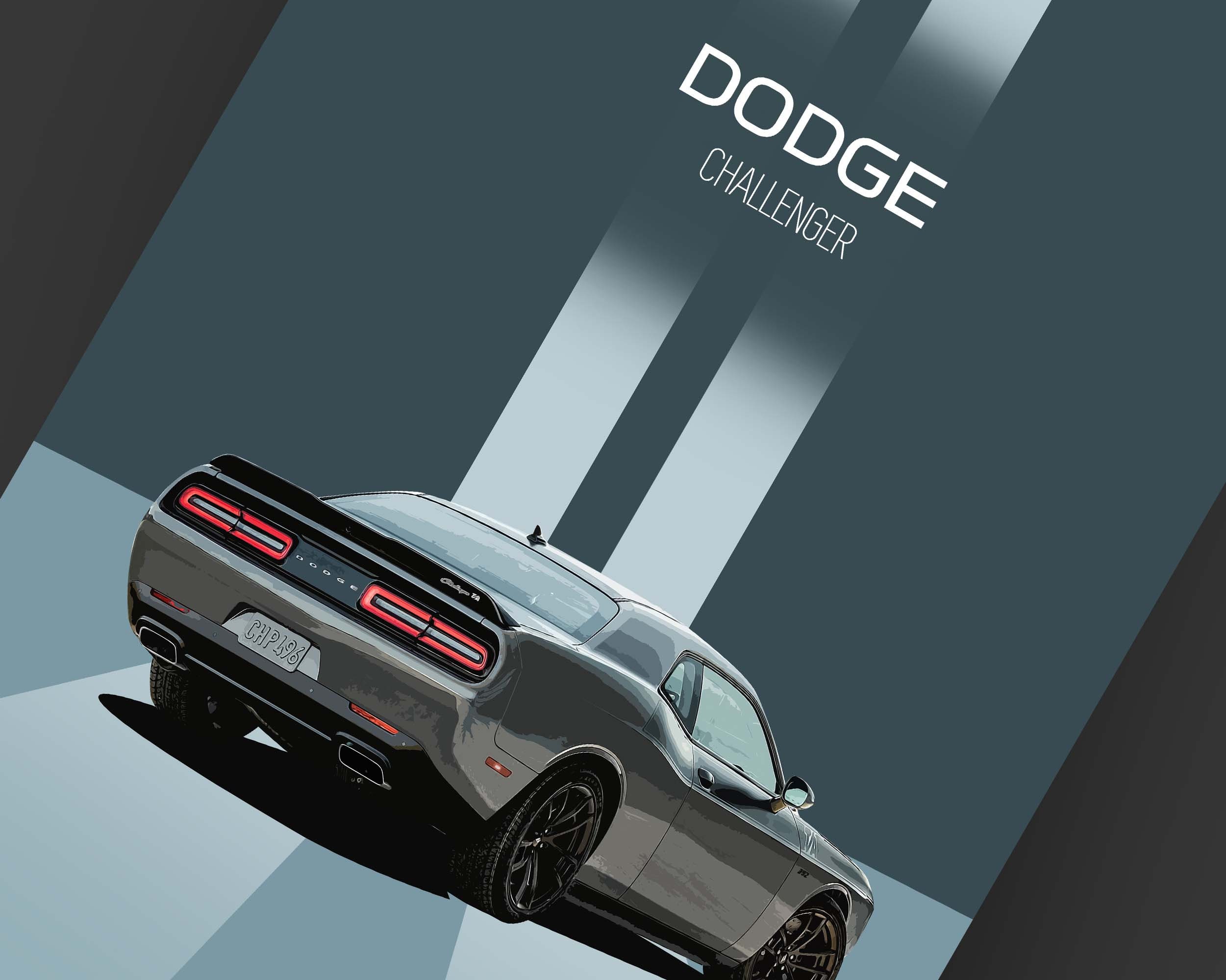 Dodge Challenger Wall Art, Downloadable Dodge Poster, Dodge Challenger ...