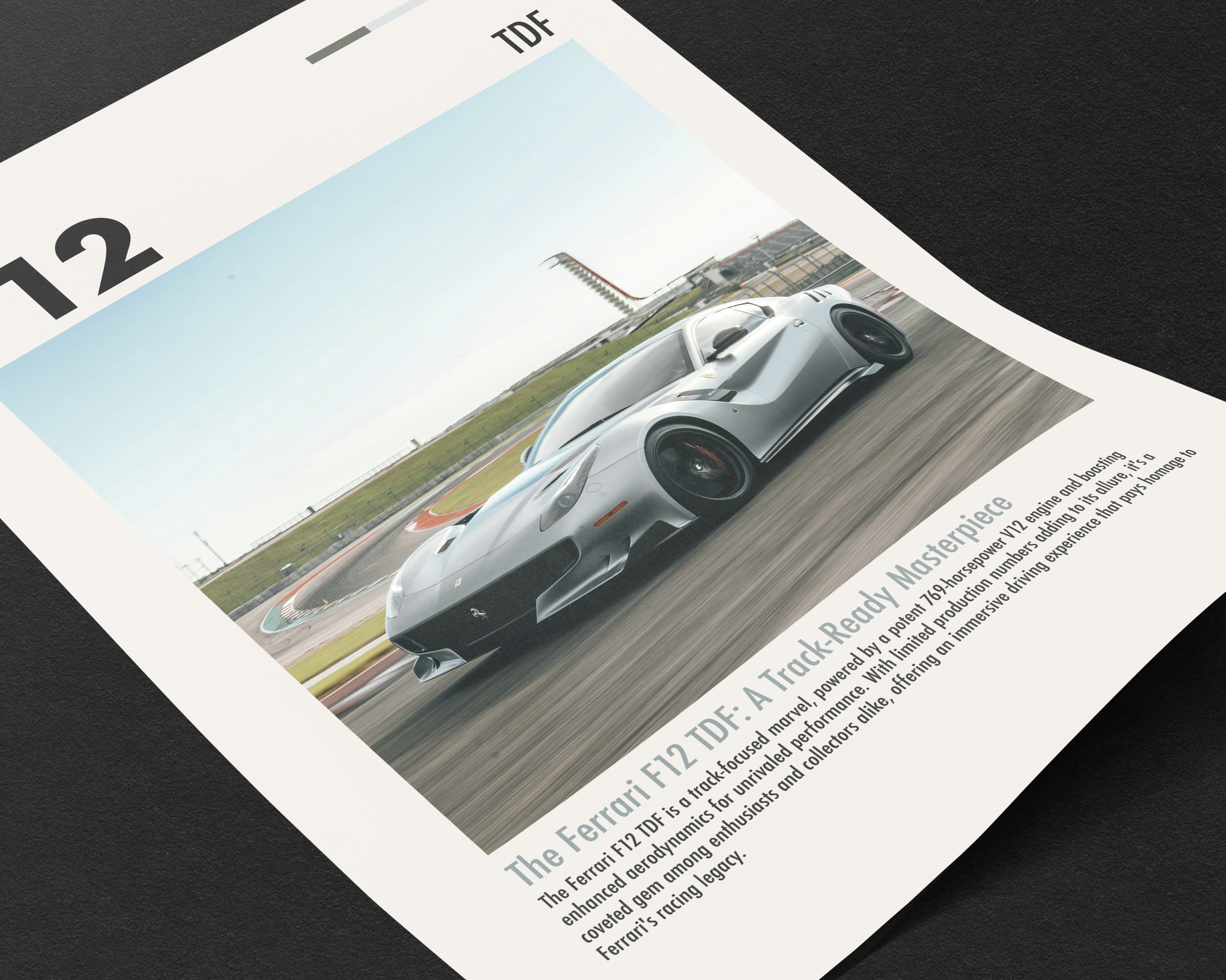 Ferrari F12 TDF Poster Hyper Car Wall Art Cool Automotive Print ...