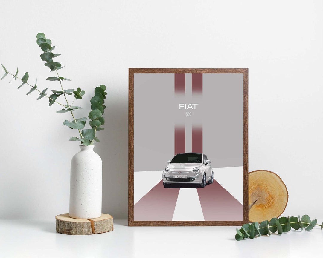 Printable Fiat 500 Wall Art, Fiat 500 Poster, Fiat 500 Artwork ...