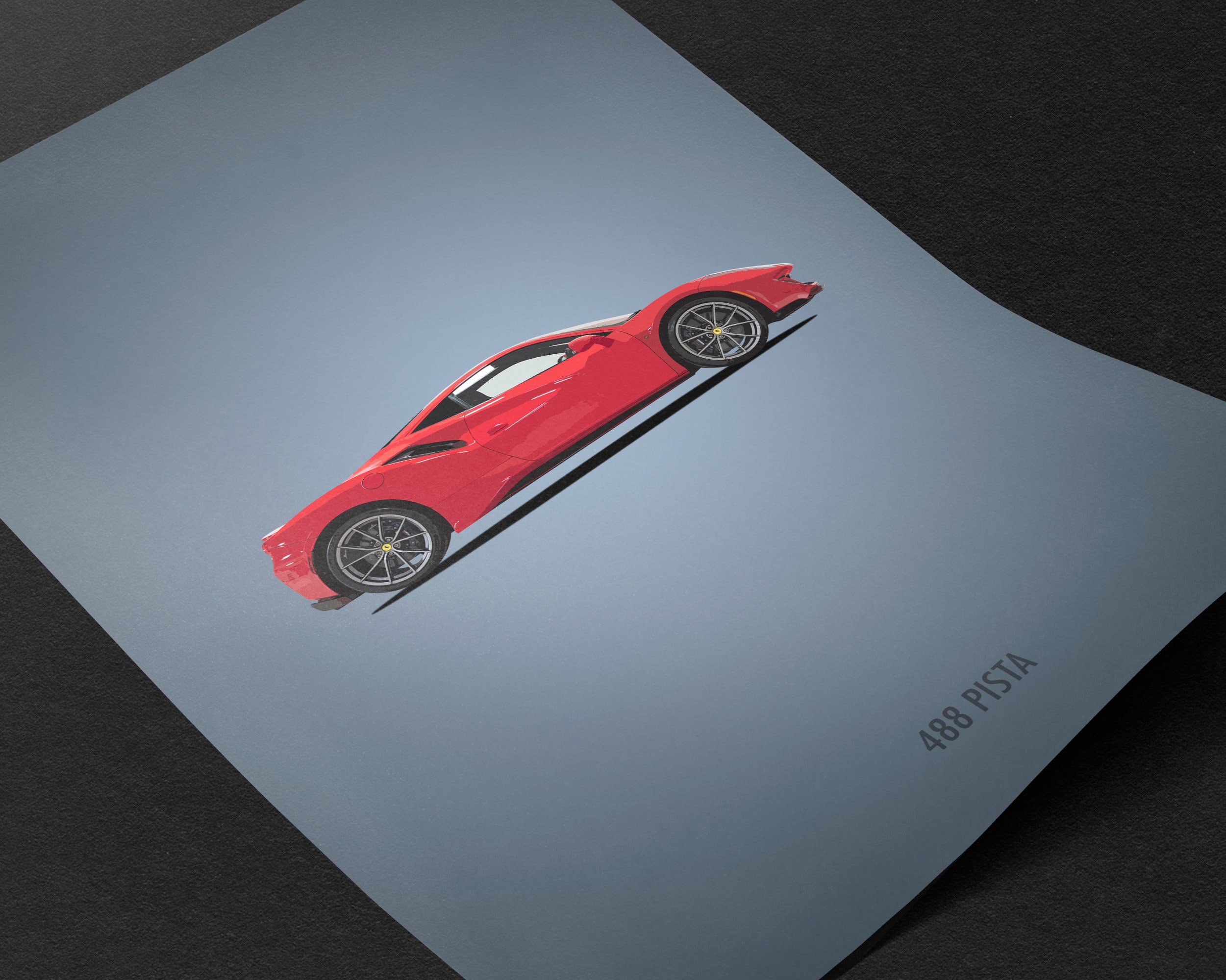 Ferrari 488 Pista Wall Art Printable Ferrari Poster - Etsy