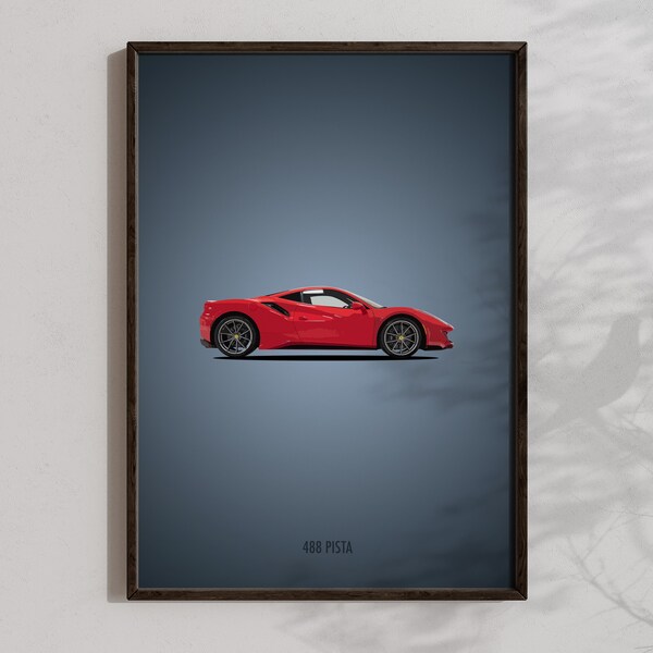 Ferrari 488 Pista Printable - Etsy