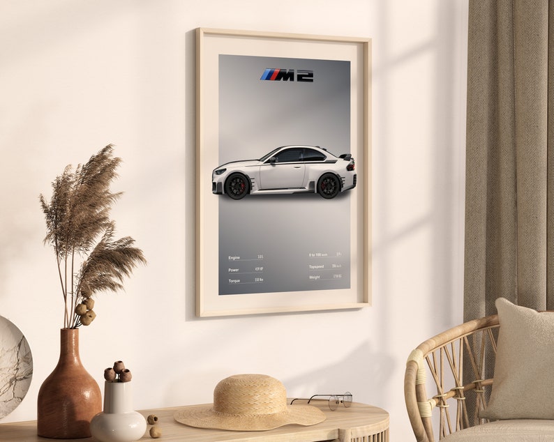 BMW M2 Competition Poster Downloadable Bimmer Print Aesthetic M ...