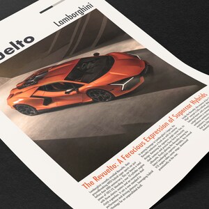 Printable Lamborghini Revuelto Poster Cool Super Car Wall Art Fast ...