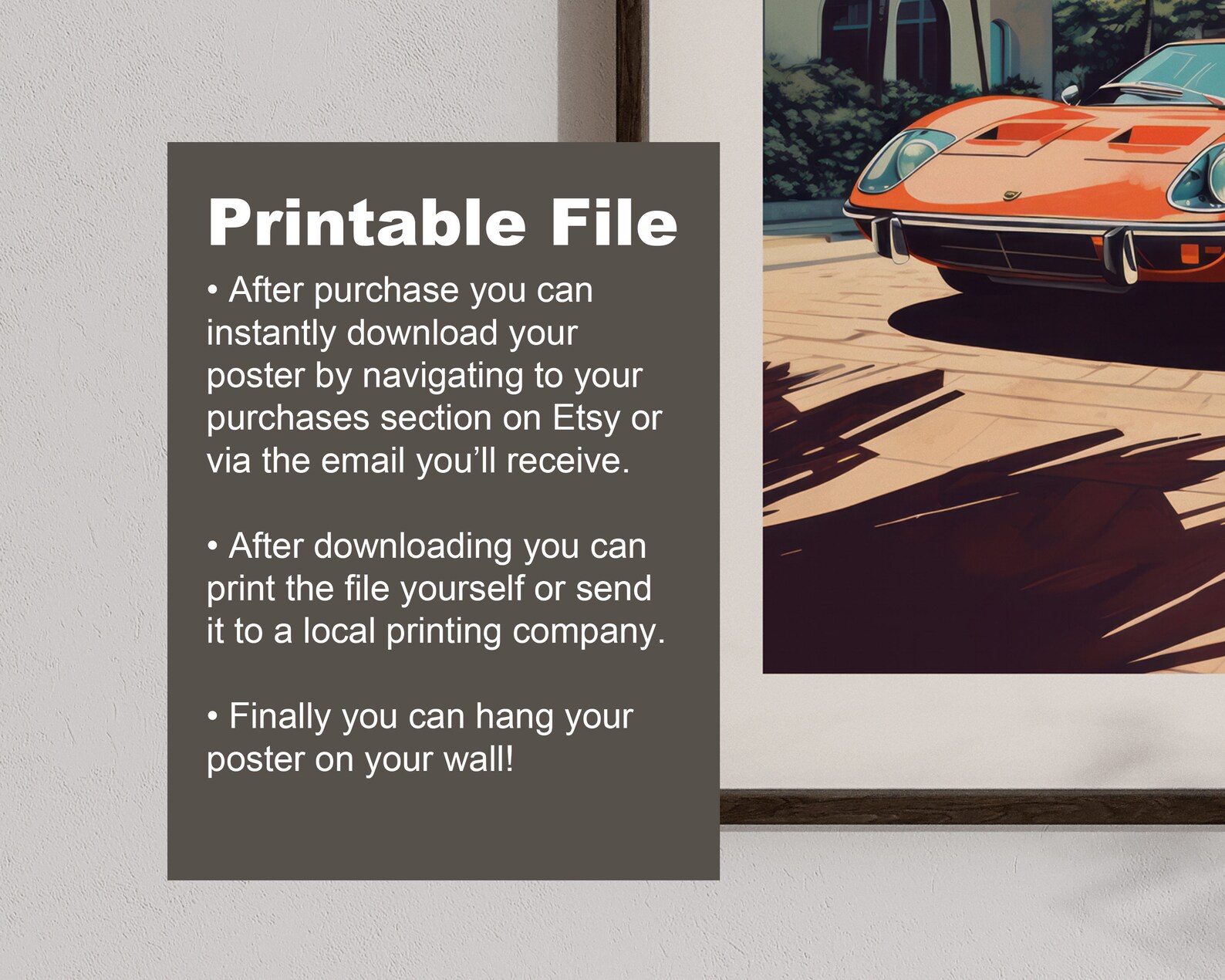 Vintage Lamborghini Miura Poster Printable Super Car Artwork Cool ...