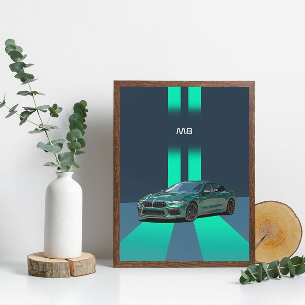 Bmw M8 Competition Poster - Etsy