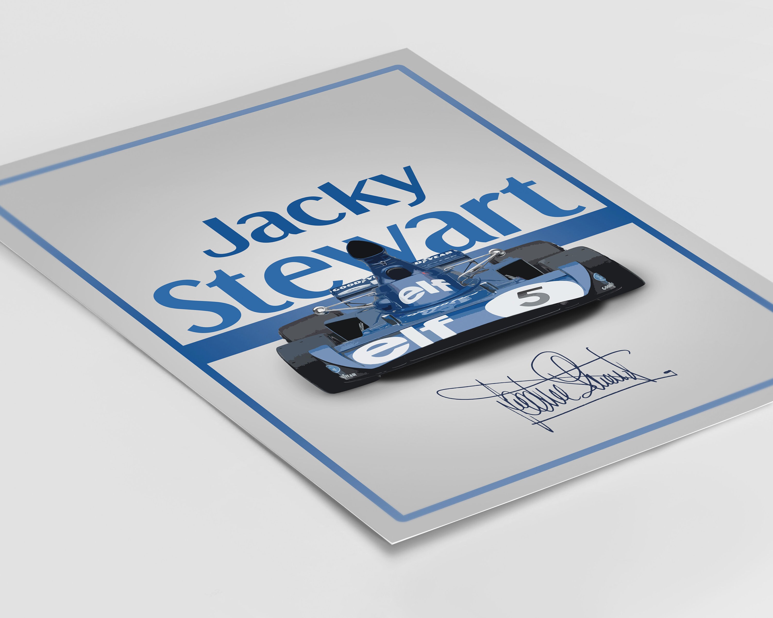 Jacky Stewart Poster, Printable Formula 1 Stewart Wall Art, Racing Art ...