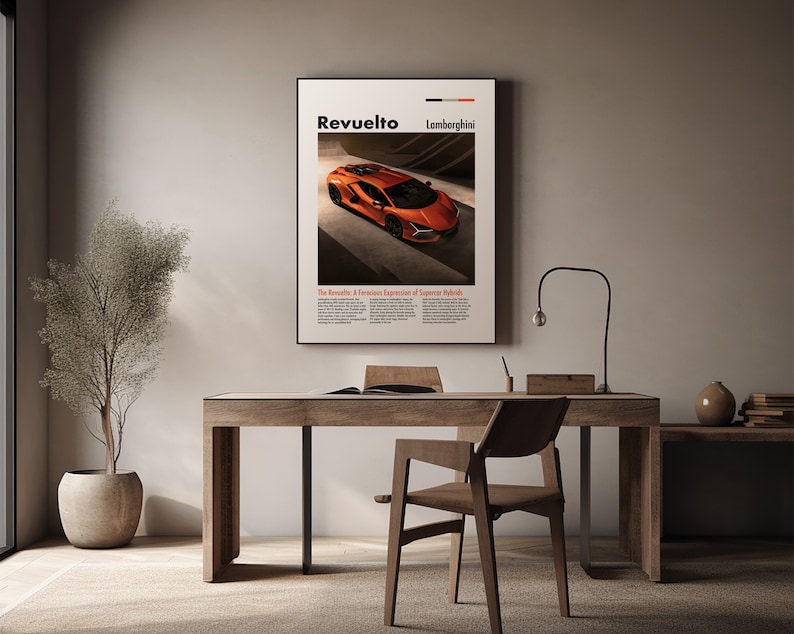 Printable Lamborghini Revuelto Poster Cool Super Car Wall Art Fast ...
