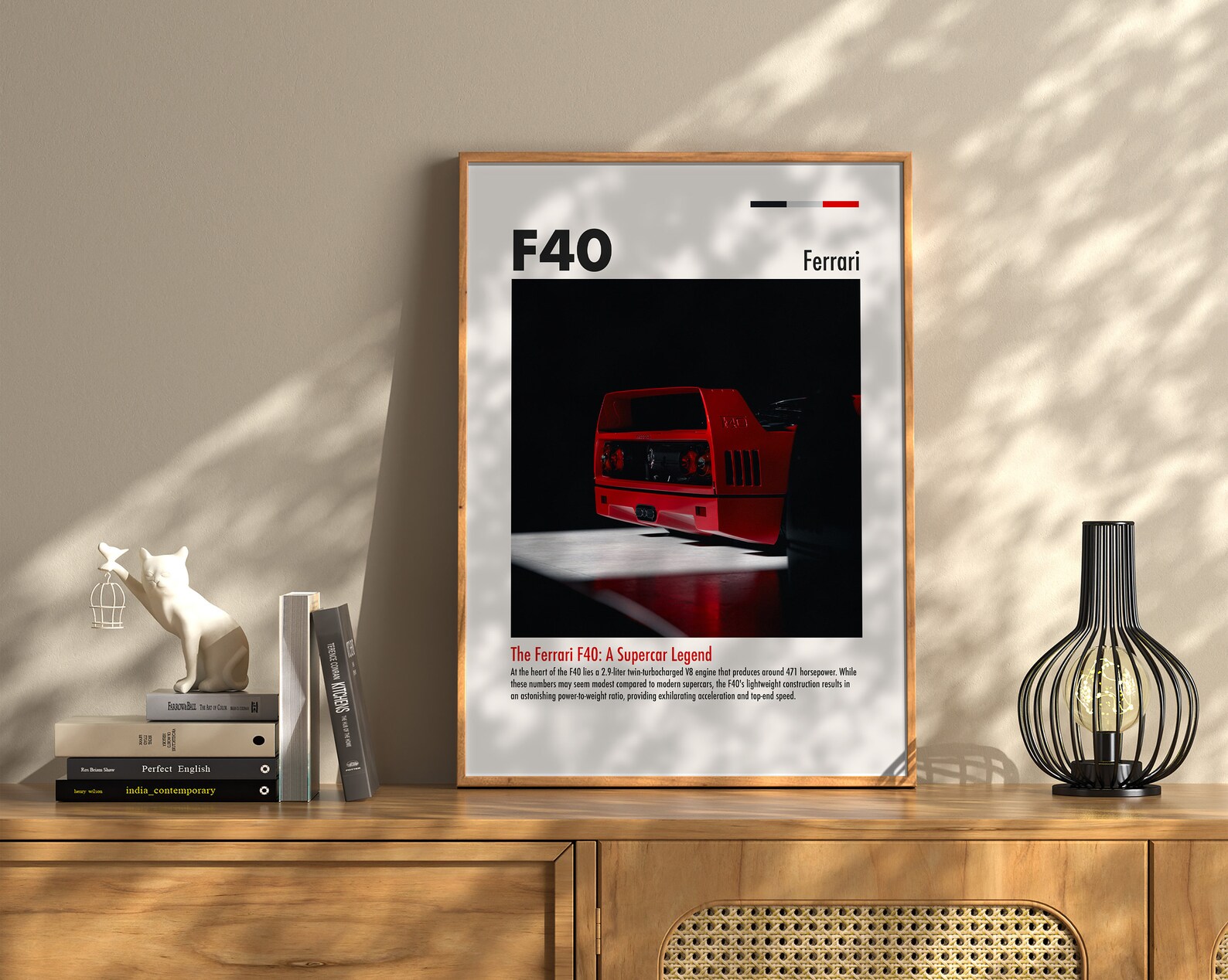 Set of 3 Printable Ferrari F40 Poster Hyper Cars Wall Art Cool ...
