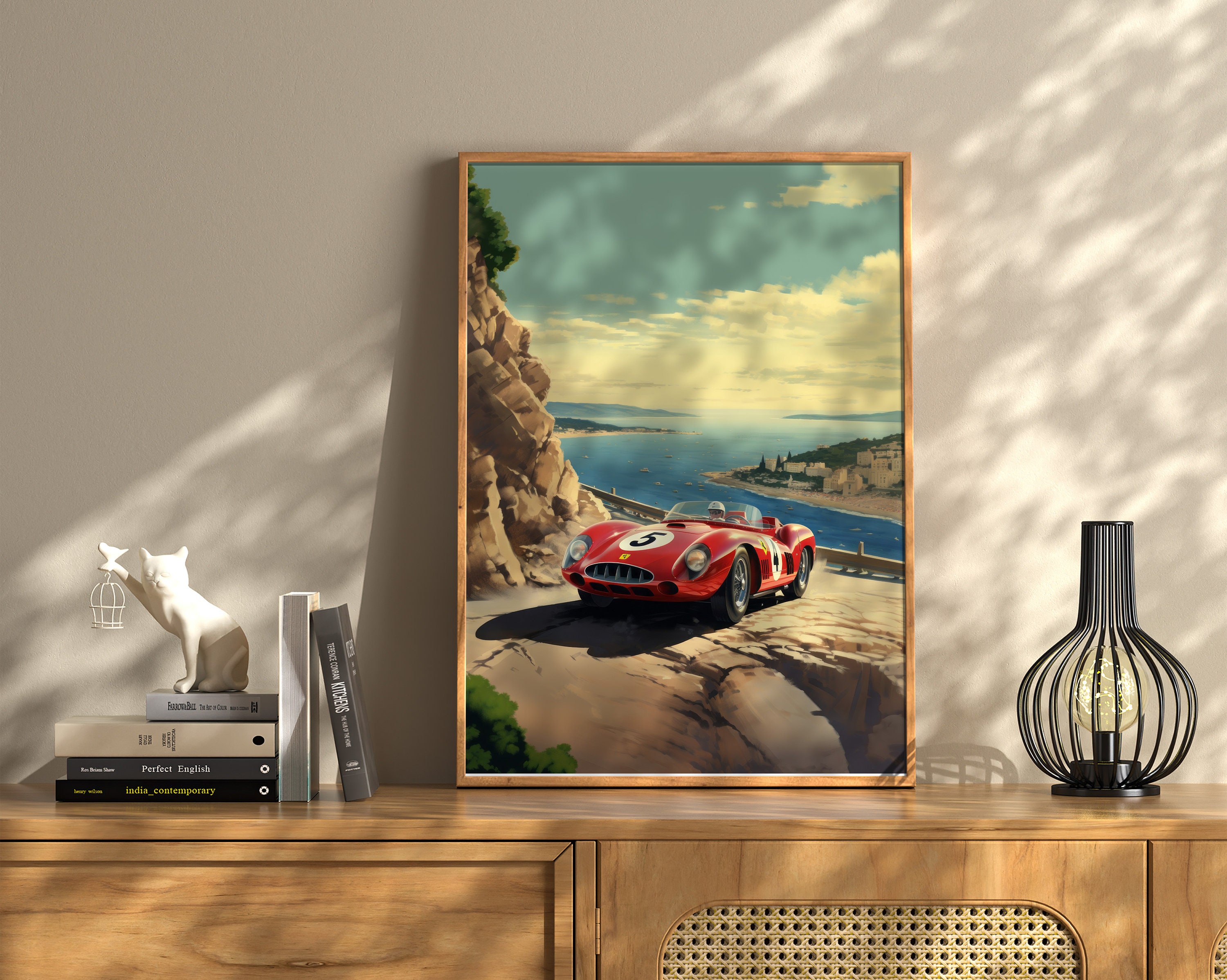 Printable Ferrari 250TR Poster Vintage Race Car Artwork Cool - Etsy