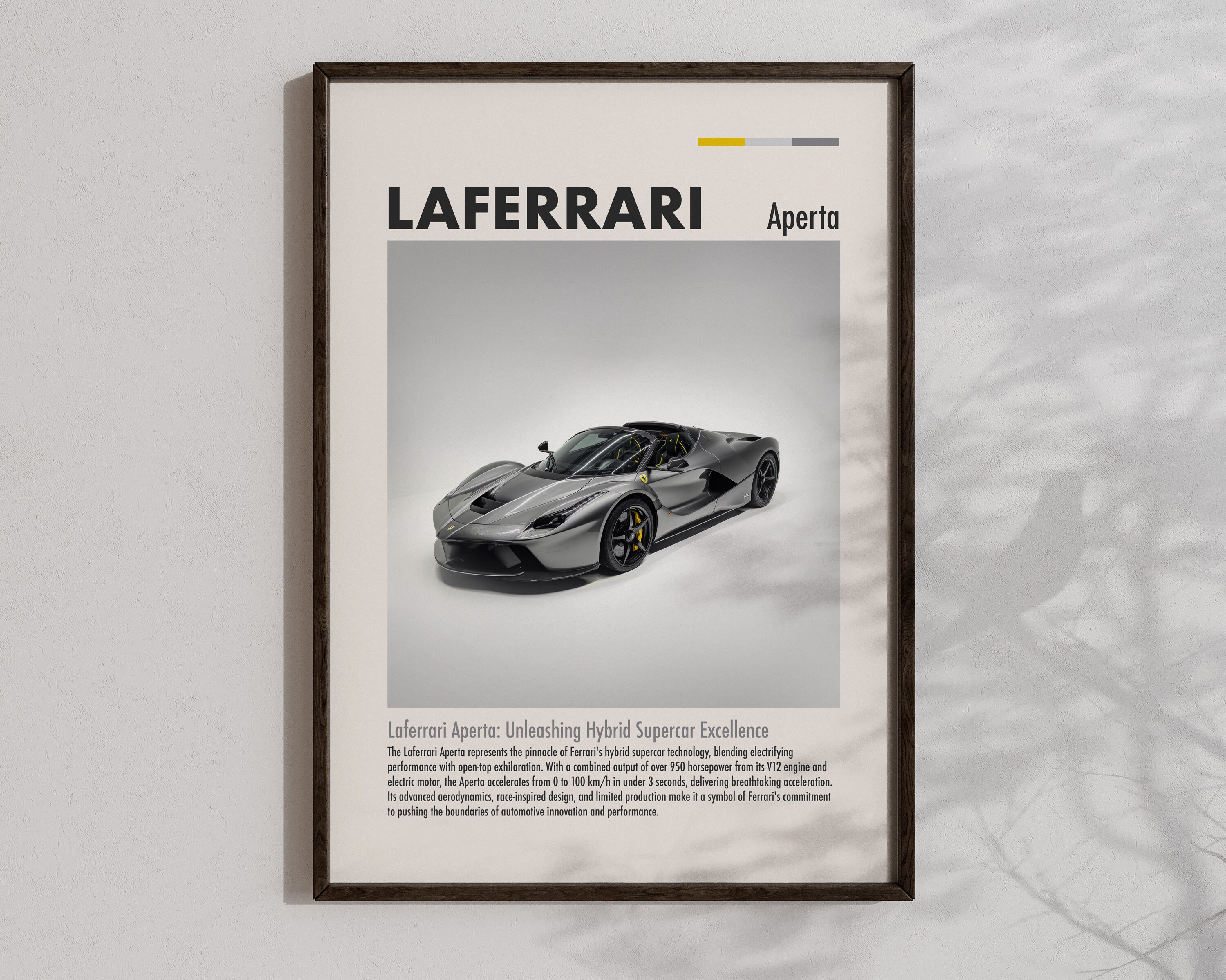 Ferrari Laferrari Poster Hyper Car Wall Art Cool Automotive Posters ...