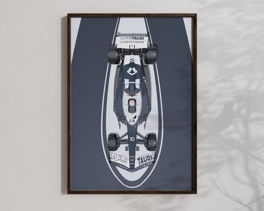 Printable Alpha Tauri Car Wall Art, Yuki Tsunoda F1 Car Decor, Formula ...