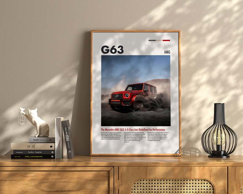 Mercedes G63 AMG Poster Cool Mercedes Artwork Decorative Automotive ...