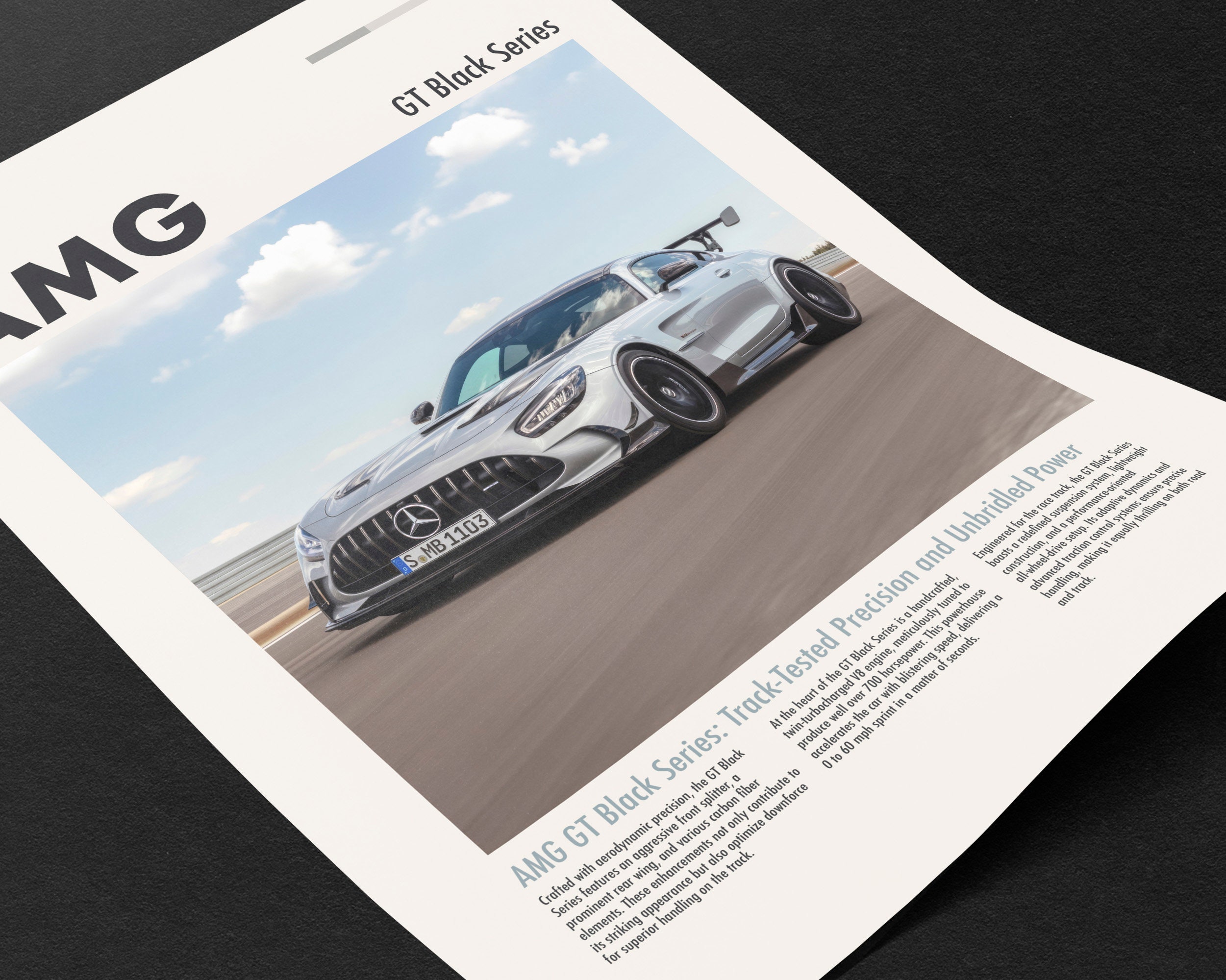 Mercedes AMG Black Series Poster Fast Mercedes Wall Art Printable ...