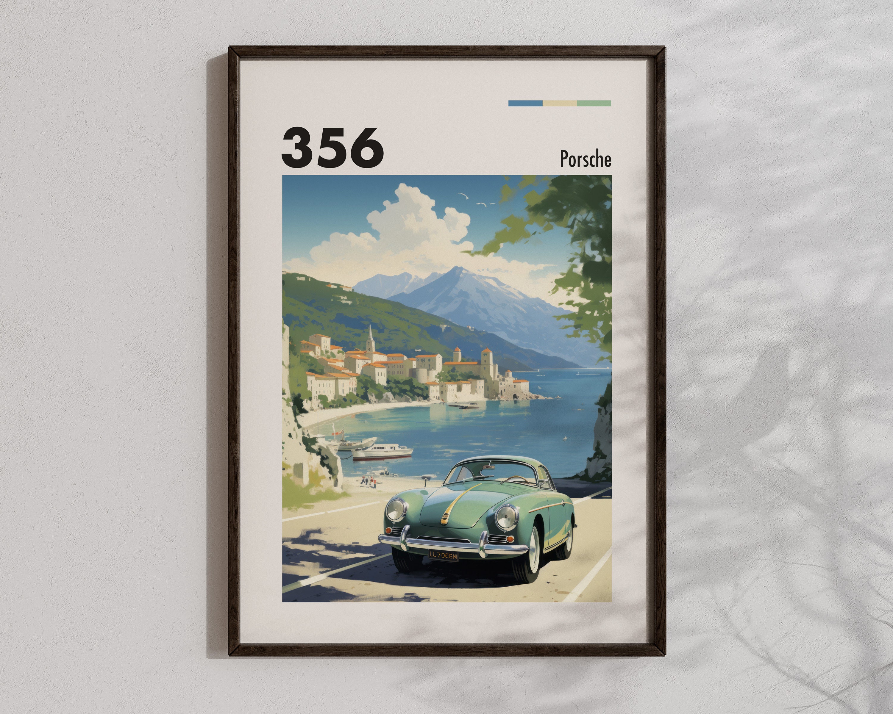 Printable Porsche 356 Poster Vintage Sports Car Artwork Cool Automotive ...