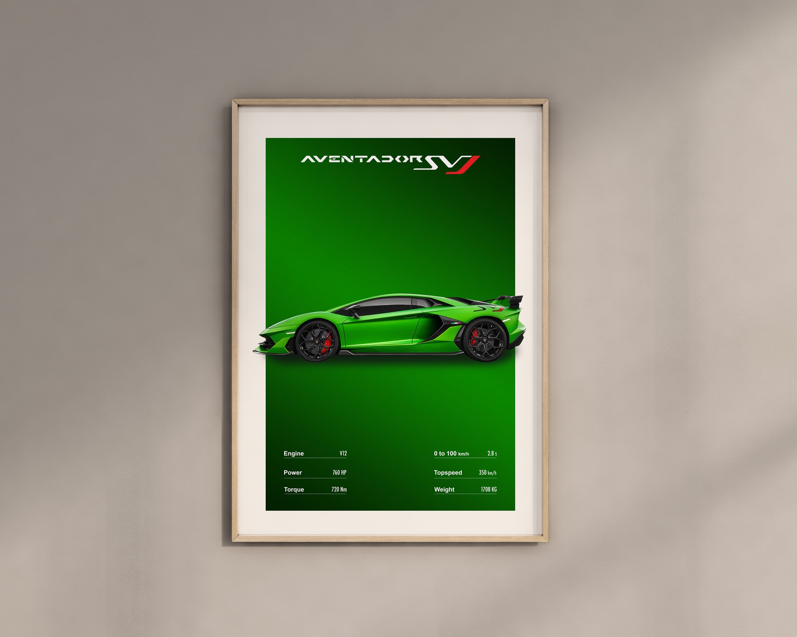 Lamborghini Aventador SVJ Poster Automotive Home Decor Aesthetic Car ...