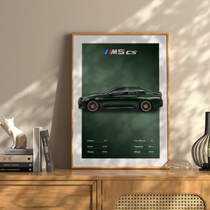 BMW M5 CS Poster Stationwagon Posters Downloadable Bimmer Print ...