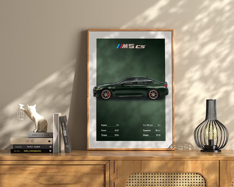 BMW M5 CS Poster Stationwagon Posters Downloadable Bimmer Print ...