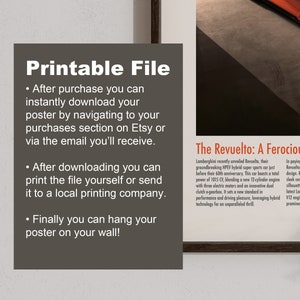 Printable Lamborghini Revuelto Poster Cool Super Car Wall Art Fast ...