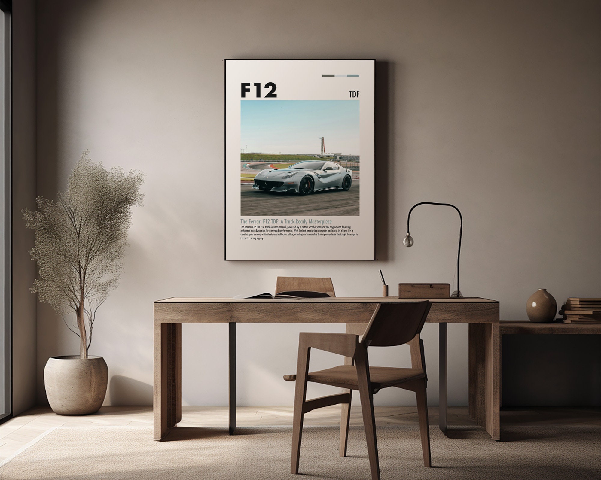 Ferrari F12 TDF Poster Hyper Car Wall Art Cool Automotive Print ...