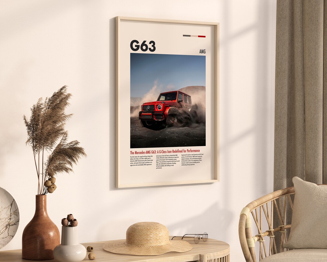 Mercedes G63 AMG Poster Cool Mercedes Artwork Decorative Automotive ...