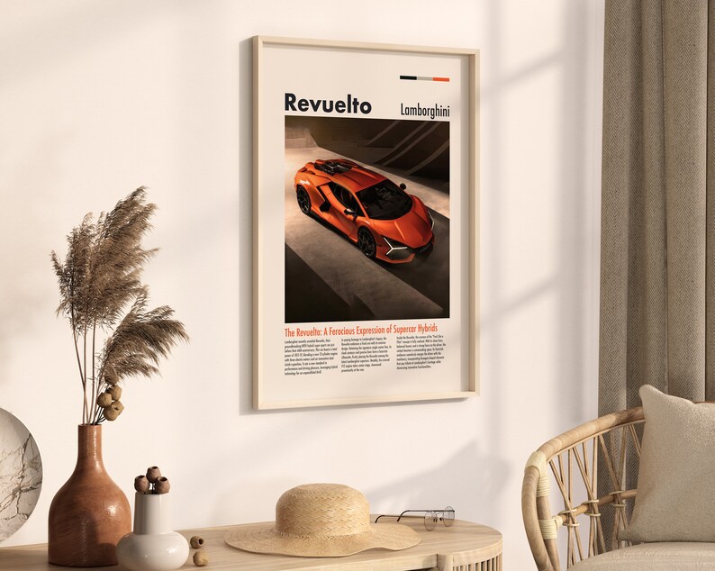 Printable Lamborghini Revuelto Poster Cool Super Car Wall Art Fast ...