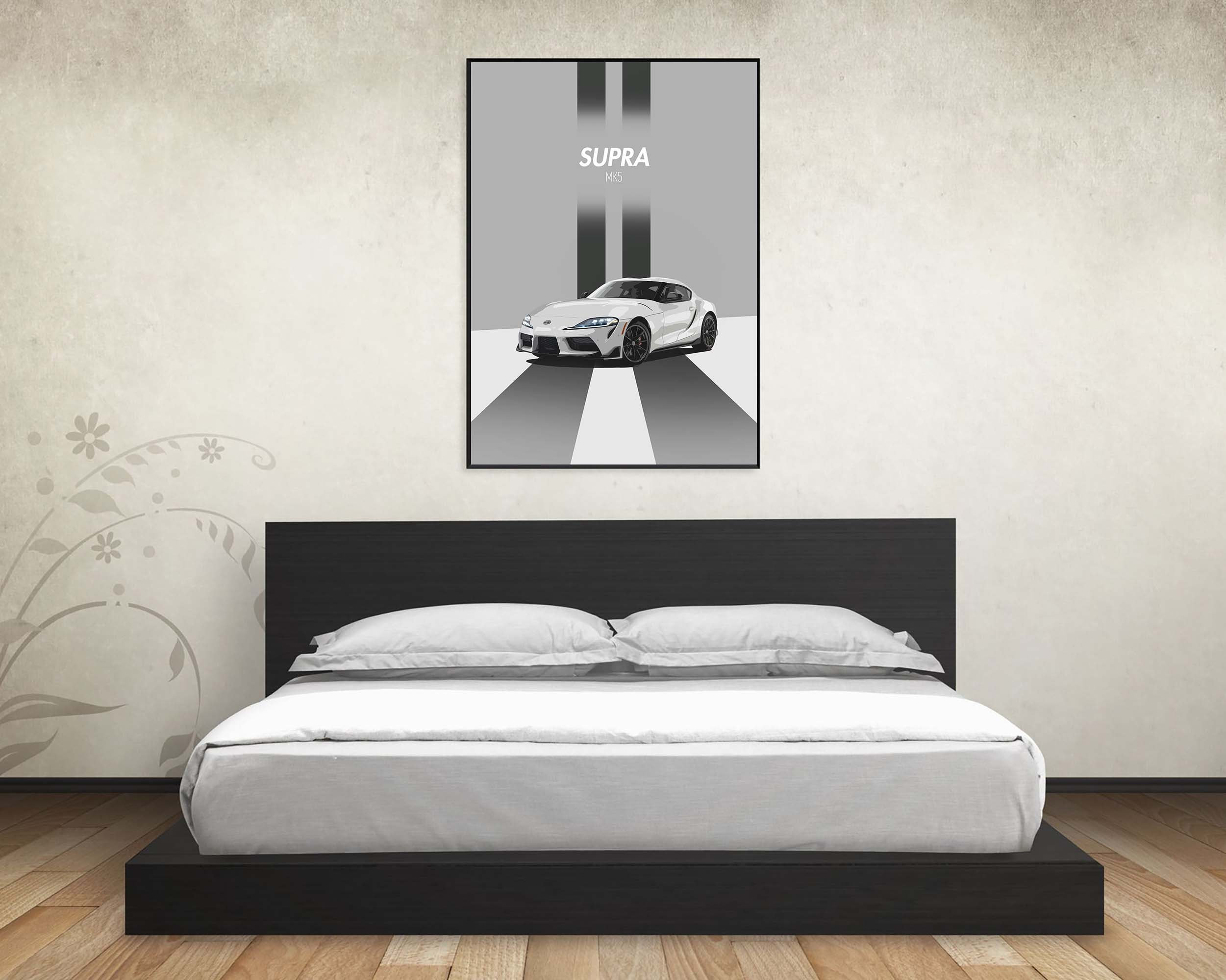 Toyota Supra Poster, Toyota Supra Mk5 Print, Toyota Artwork, Sports Car ...