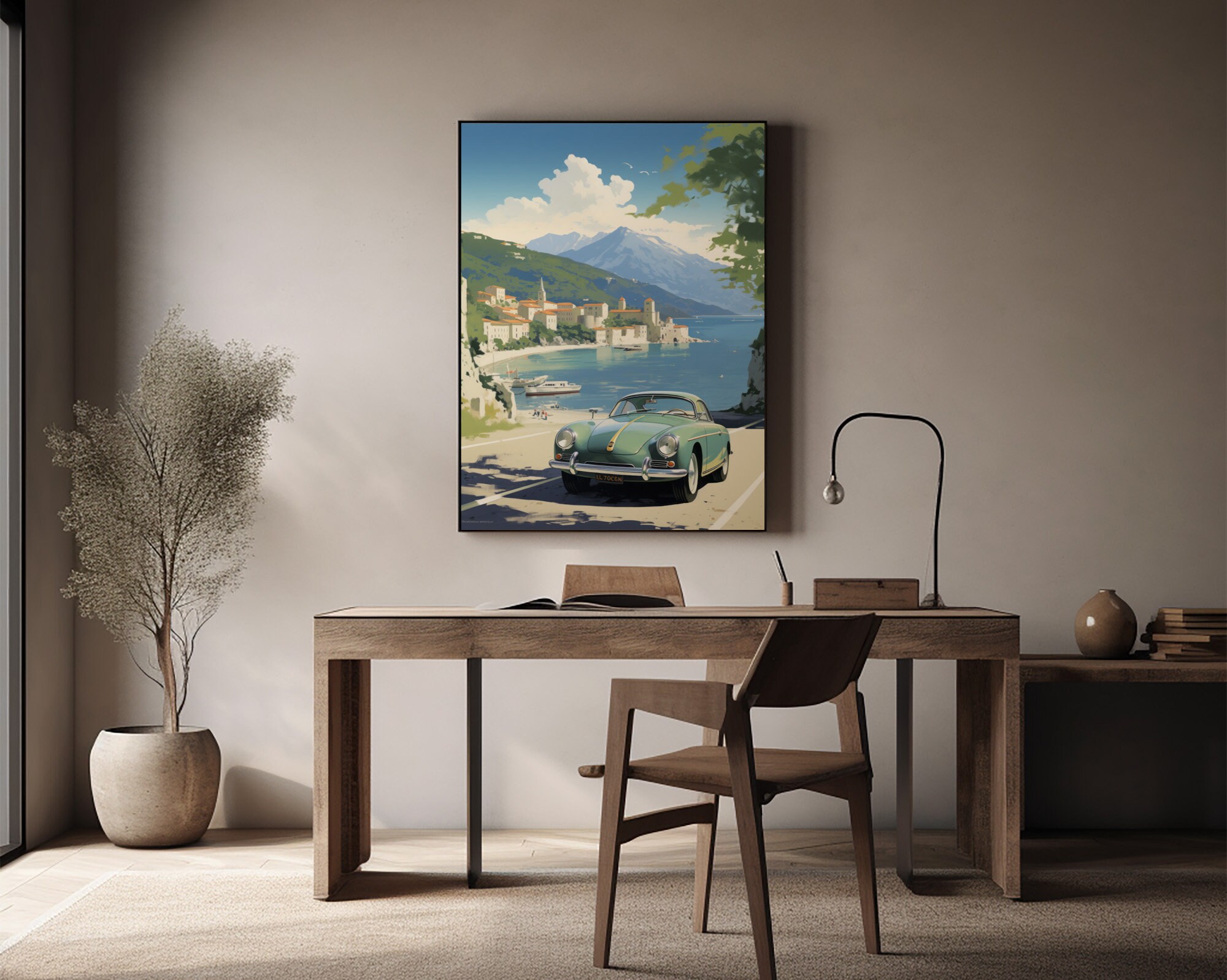 Printable Porsche 356 Poster Vintage Sports Car Artwork Cool Automotive ...