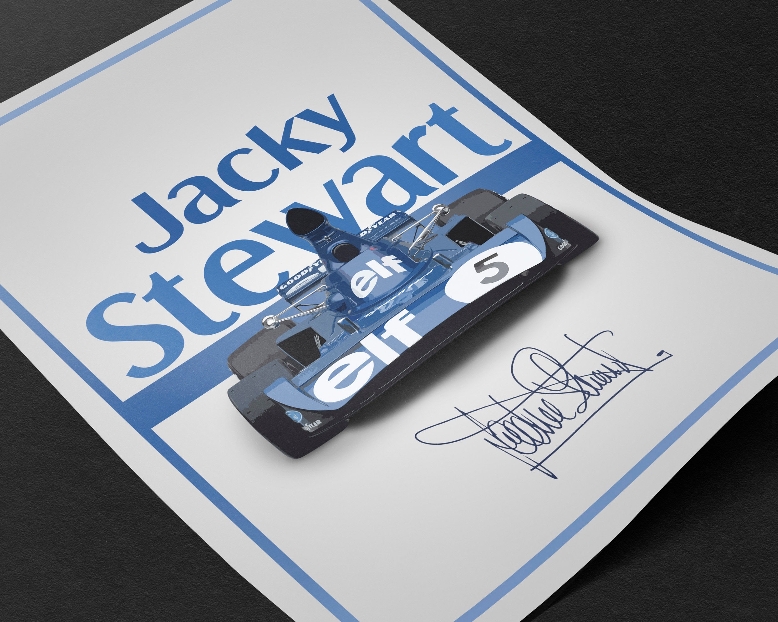 Jacky Stewart Poster, Printable Formula 1 Stewart Wall Art, Racing Art ...